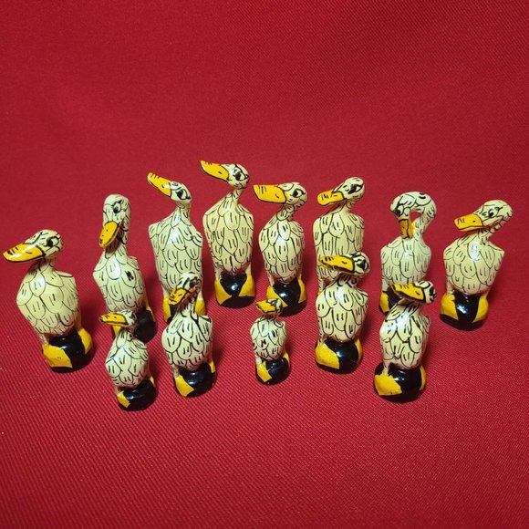 Unbranded | Accents | Vintage Wooden Miniature Yellow Geese Duck ...